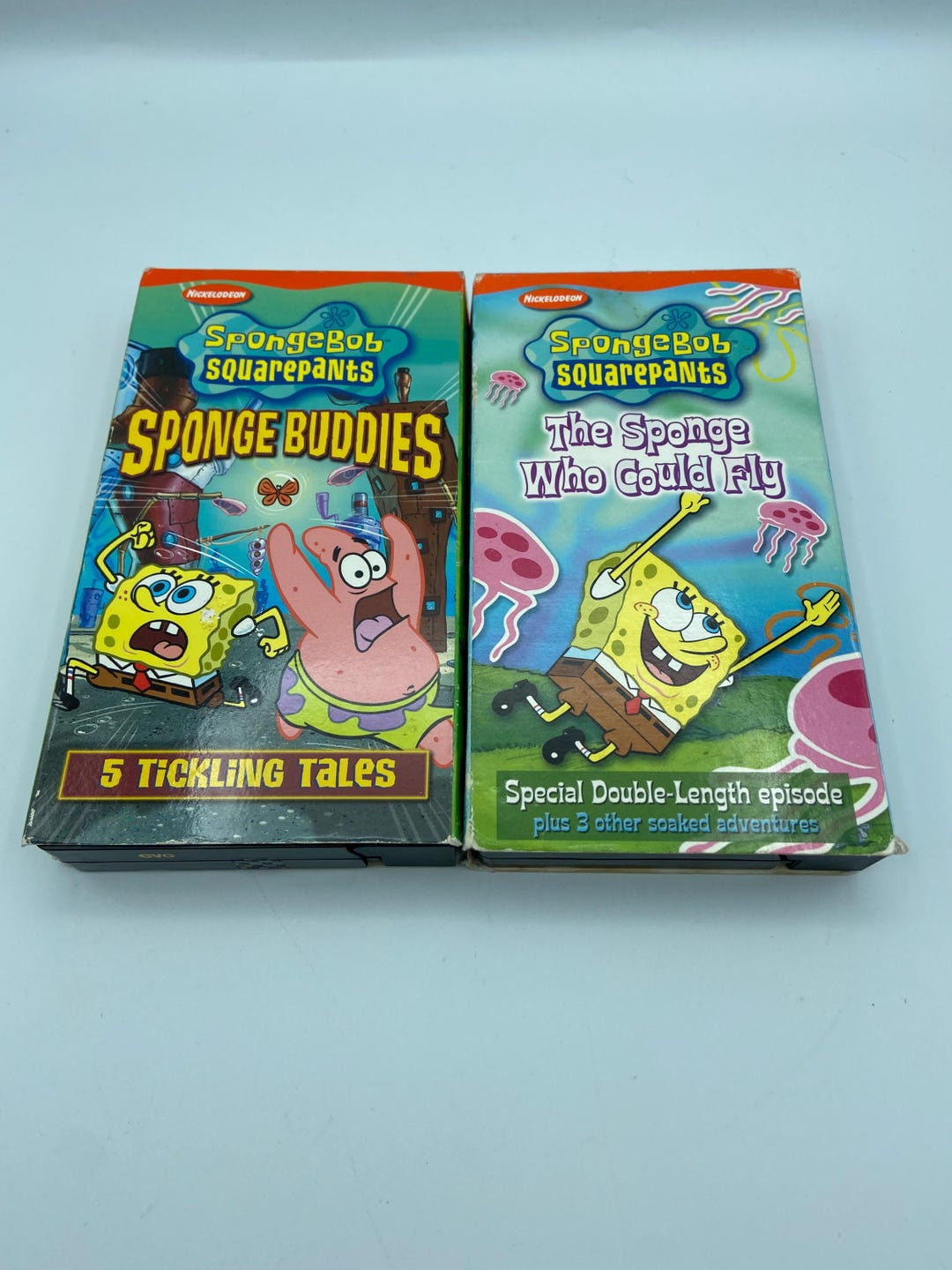 Lot of 2 Spongebob VHS – Sponge Buddies & the Sponge Who Could Fly ...