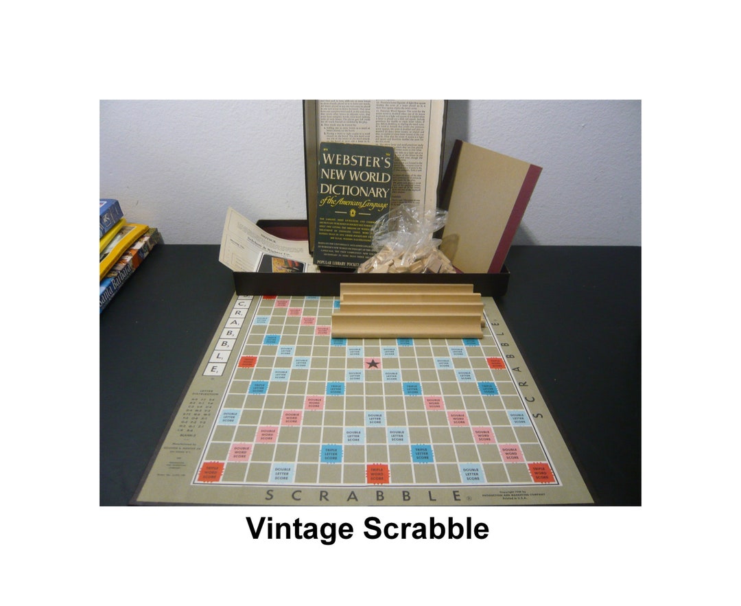 1953 Scrabble Board Game Selchow & Righter COMPLETE W/ 1959 Pocket ...