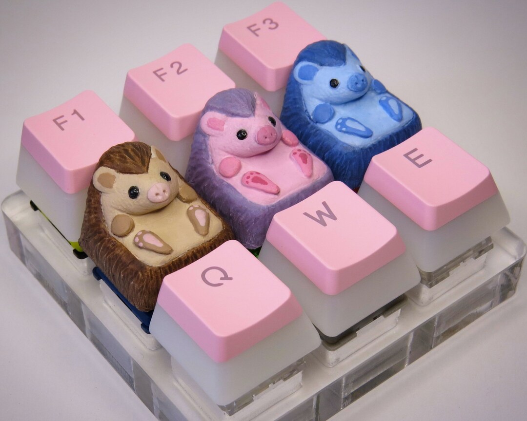 Hedgehog Hand-painted Artisan Keycap - Etsy