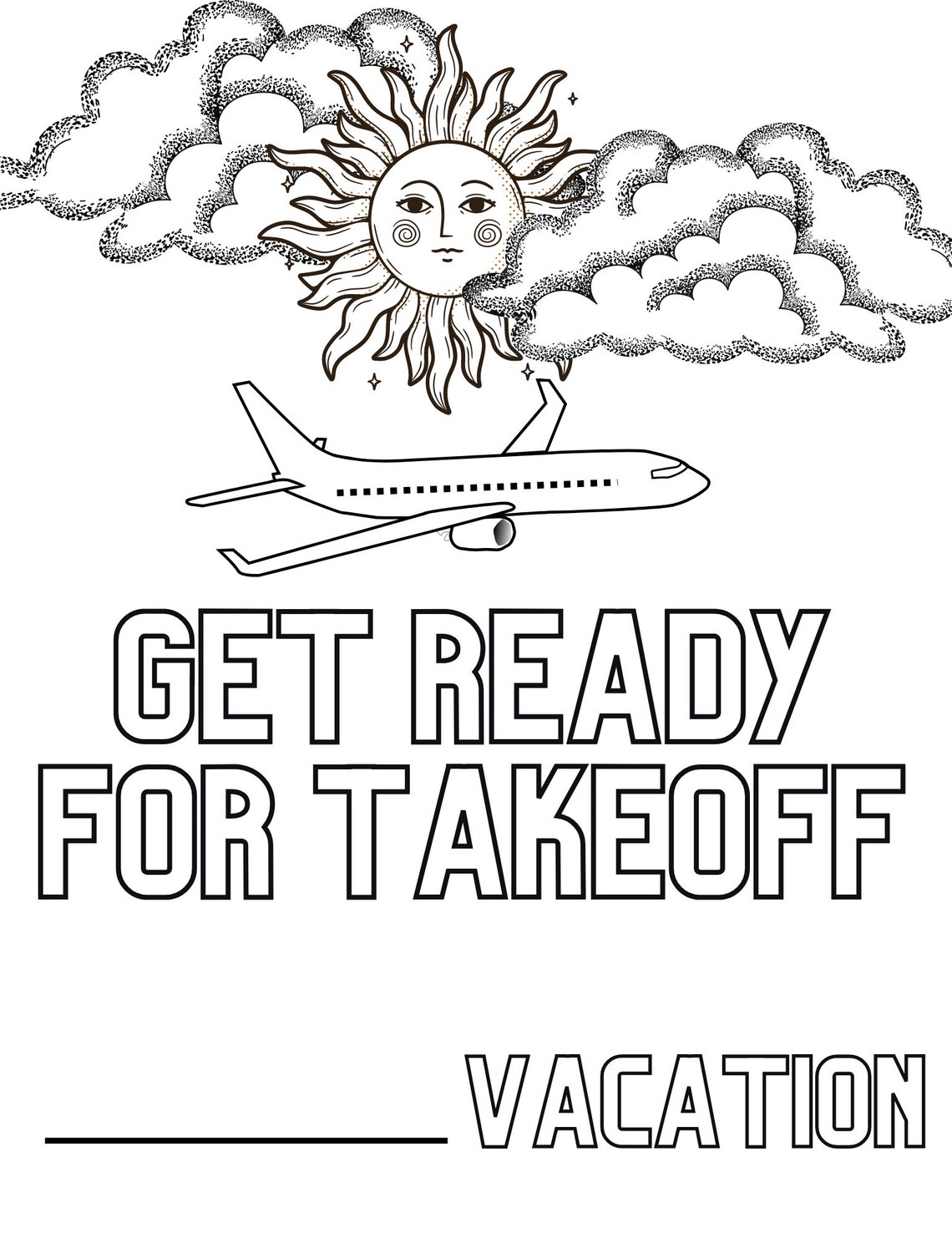 Coloring Book Ready for Take Off | Etsy