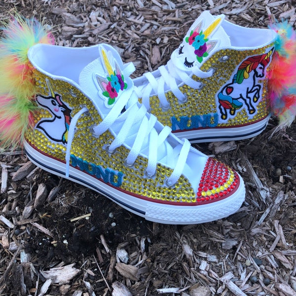Unicorn Converse - Etsy