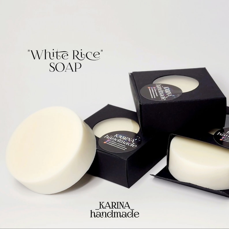 WHITE RICE Soap, Rice Cosmetics, Handmade Soap, Moisturaizing Soap, Natural Soap Bar, Gift Soap ...