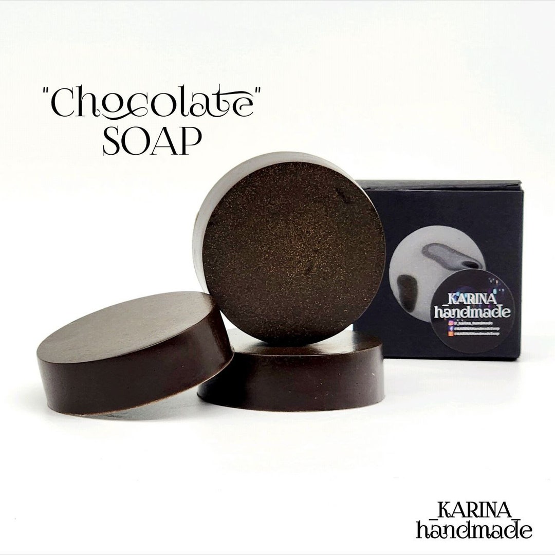 CHOCOLATE Soap / 100% Dark Rhassoul Clay Soap / Handmade Soap/ Natural ...