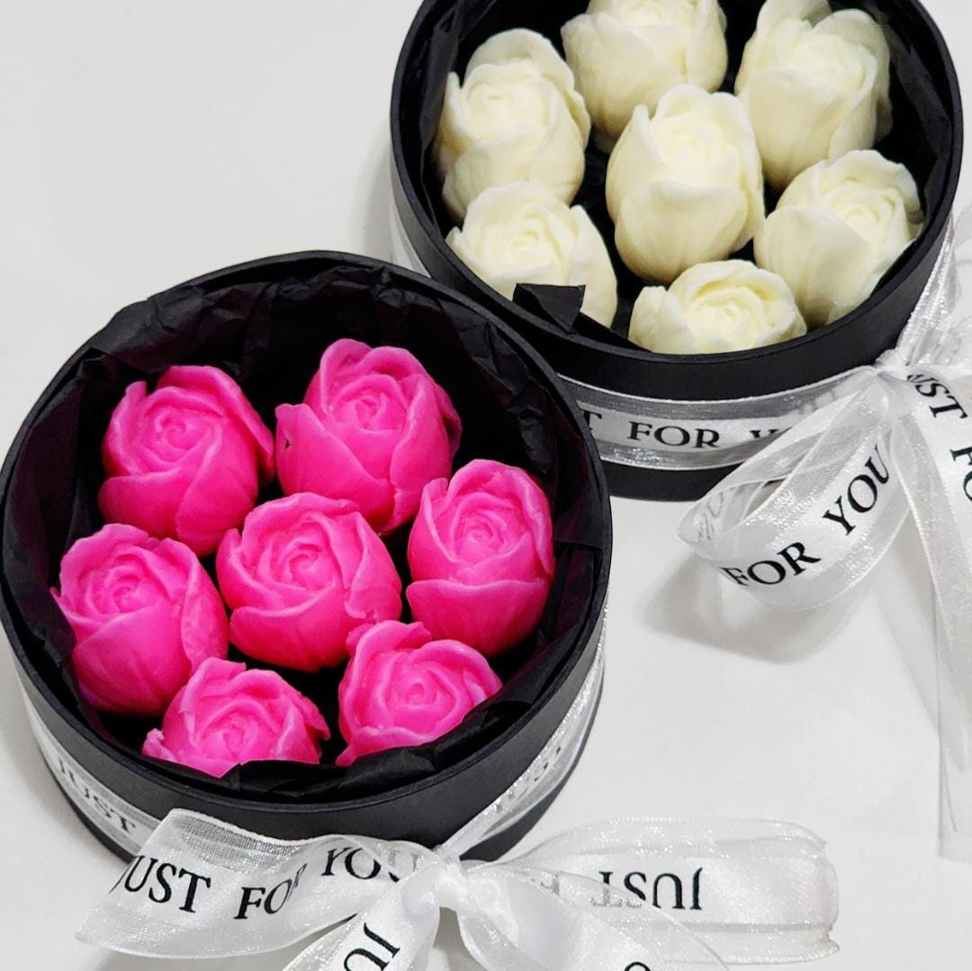 Tulip Soap Set: Organic Aroma Soaps in Black Gift Box - Etsy