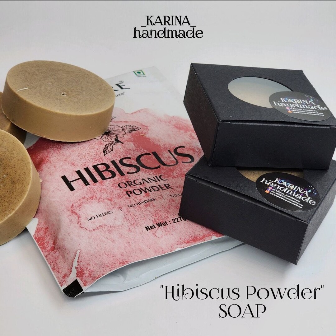 HIBISCUS POWDER Soap / Handmade / Natural Soap / Body and Face Cleanser ...