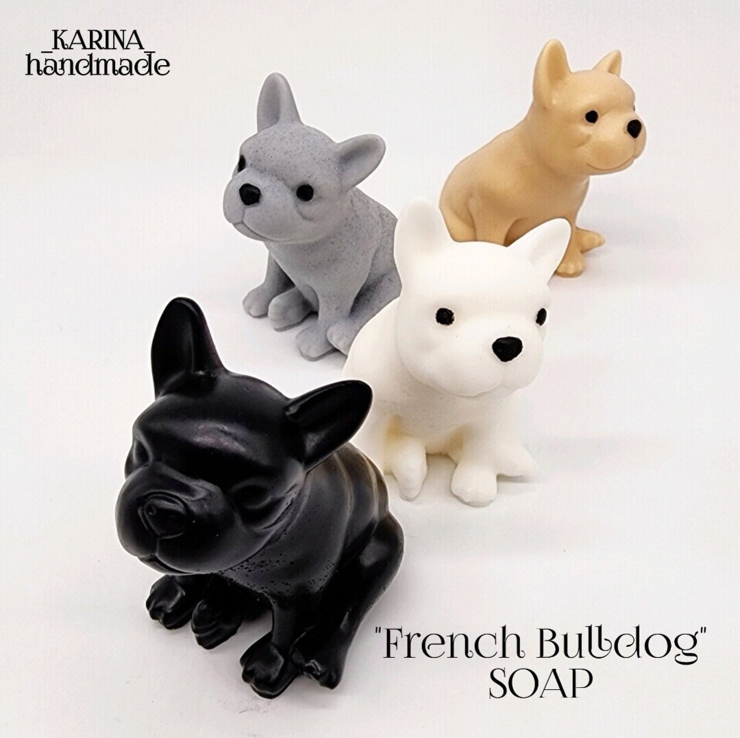 FRENCH BULLDOG Soap, Handmade, Natural, Dog Figure Soap Bar, for Dog ...
