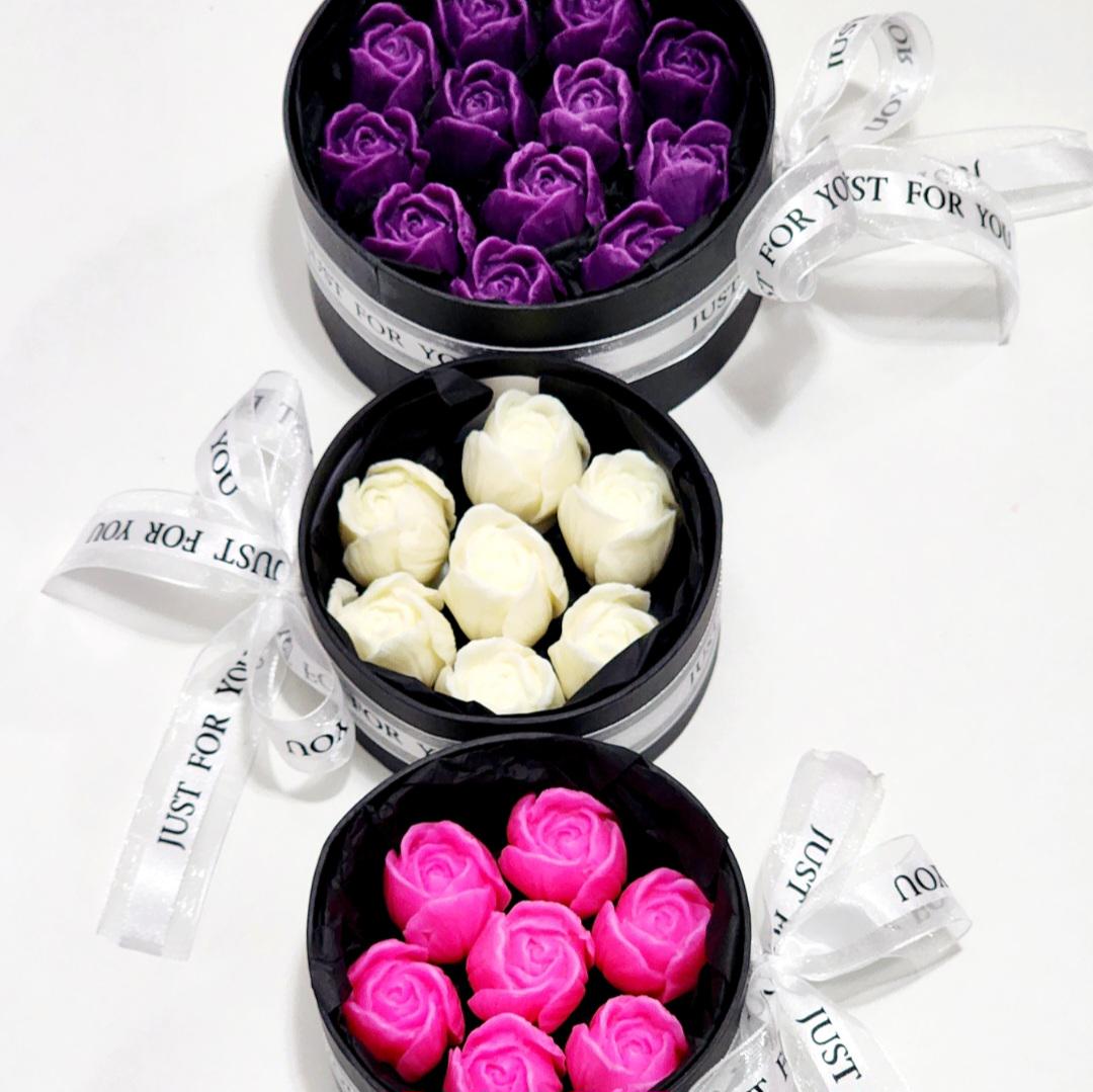 Tulip Soap Set — 7/12 Pieces Handcrafted Tulip Soaps in Gift Box — Spa ...
