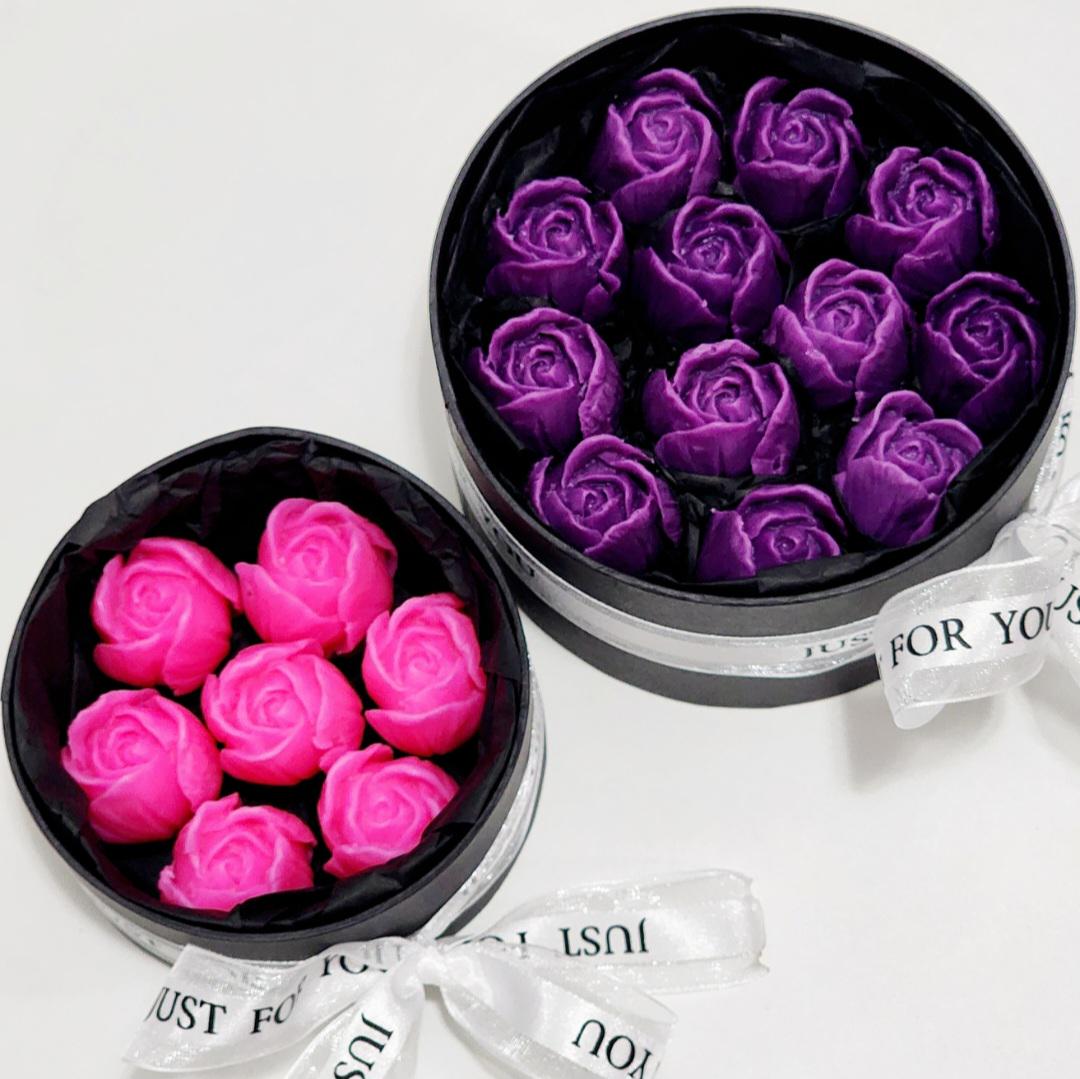 Tulip Soap Set — 7/12 Pieces Handcrafted Tulip Soaps in Gift Box — Spa ...