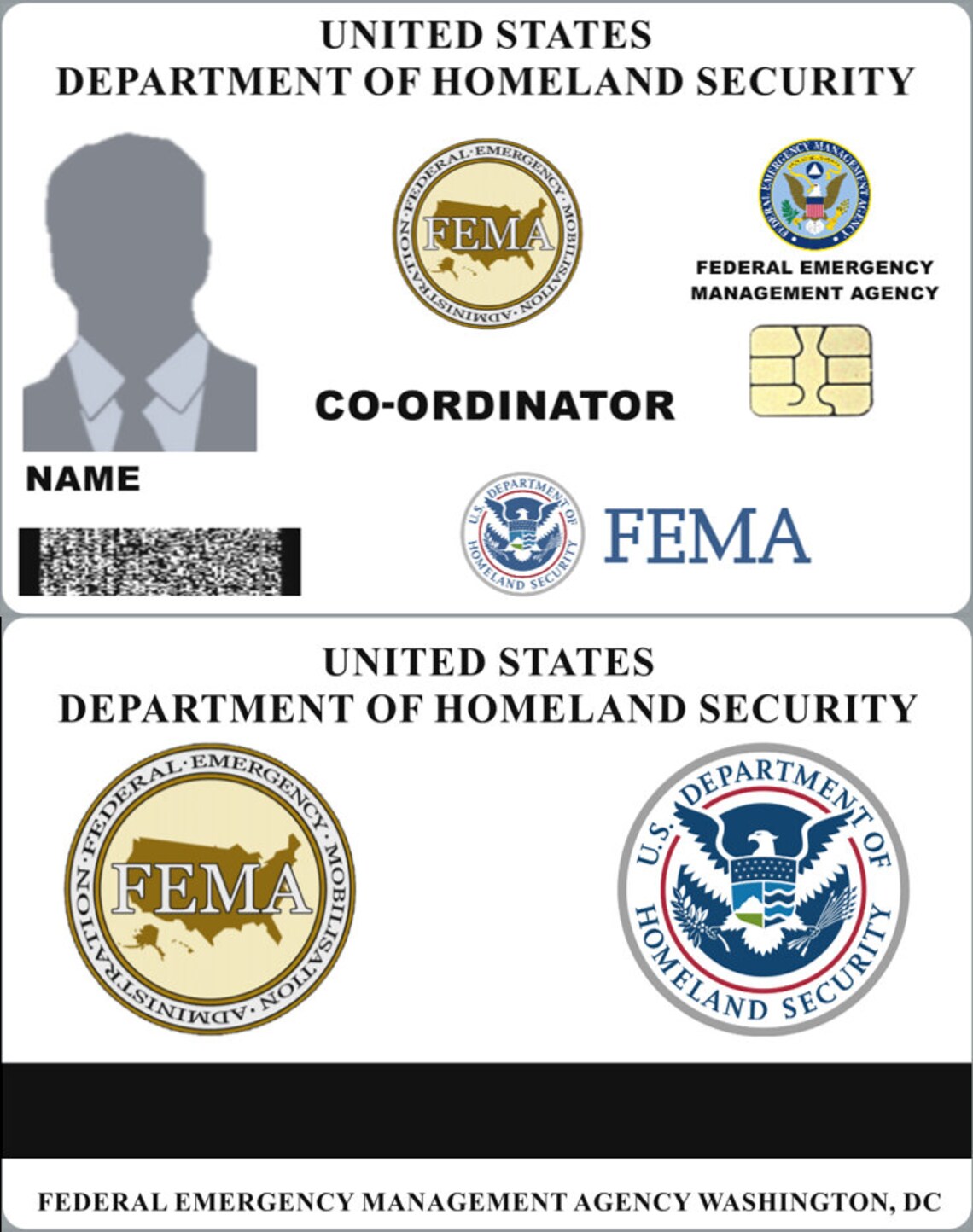 FEMA Federal Emergency Management Agency Custom Prop Card - Etsy