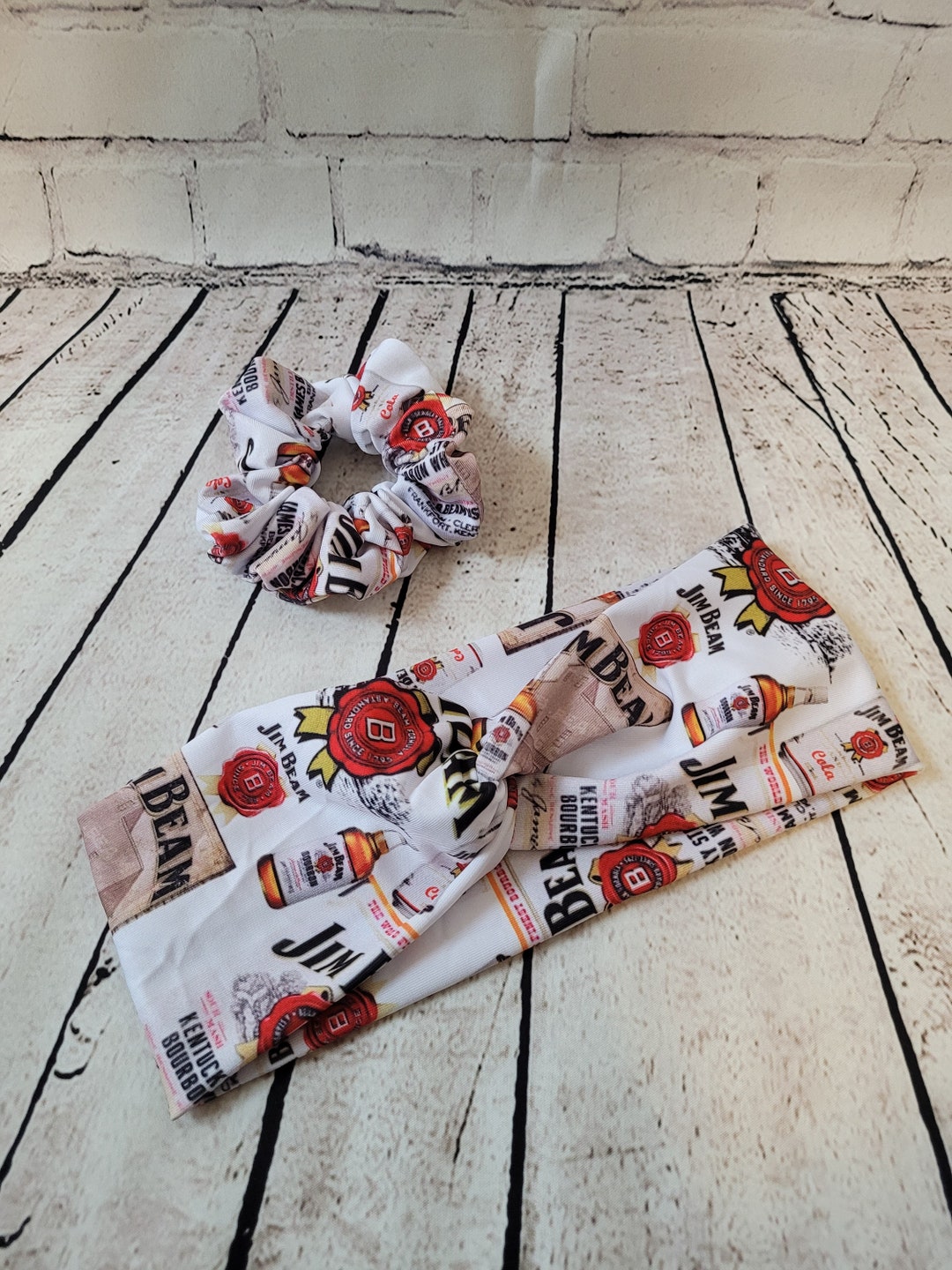 Mix and Match Scrunchie and Headband, Jim Beam Scrunchie, Jim Beam Scrunchie, Jim Beam Headband ...