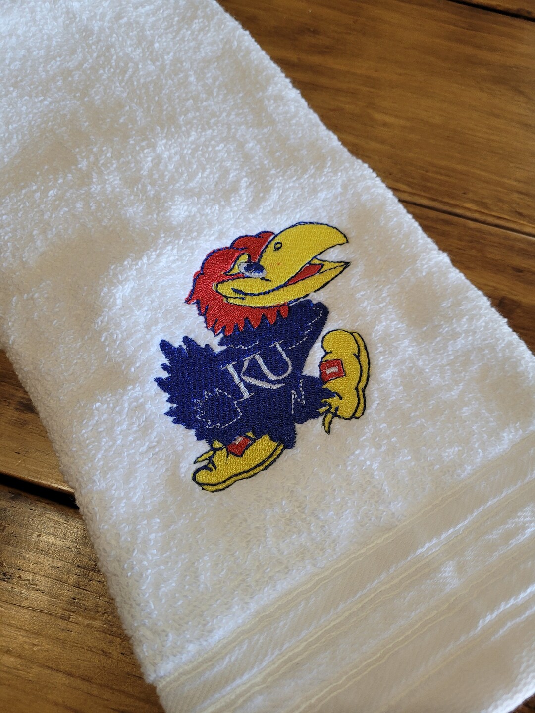 University of Kansas Jayhawks Embroidered Handtowel, Workout Towel - Etsy