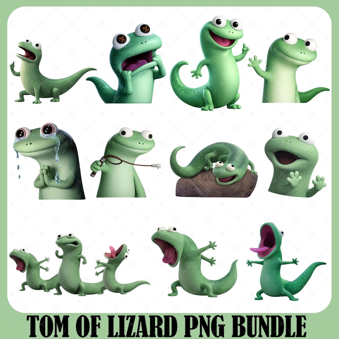 10+ Funny Tom the Lizard Hoppers 2026 Png Bundle, Tom Lizard Png ...