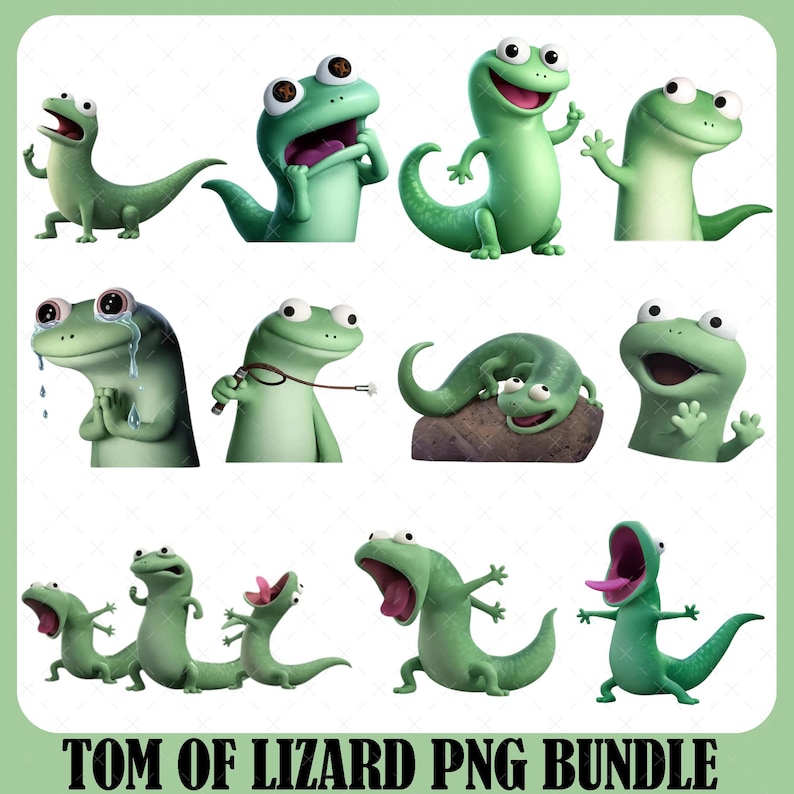 10+ Funny Tom the Lizard Hoppers 2026 Png Bundle, Tom Lizard Png ...
