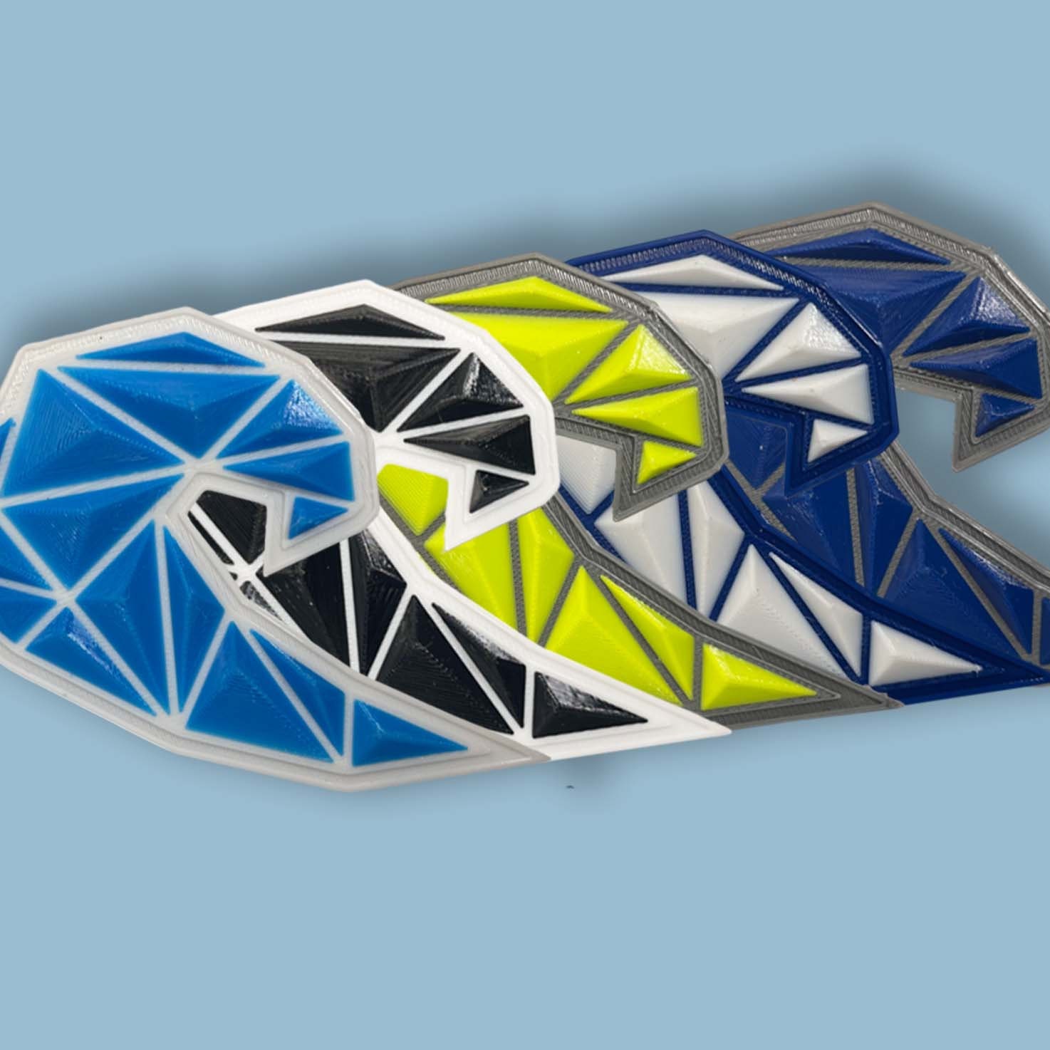 Personalized Geometric Wave Keyring – Custom Color Keychain, Unique Bag ...