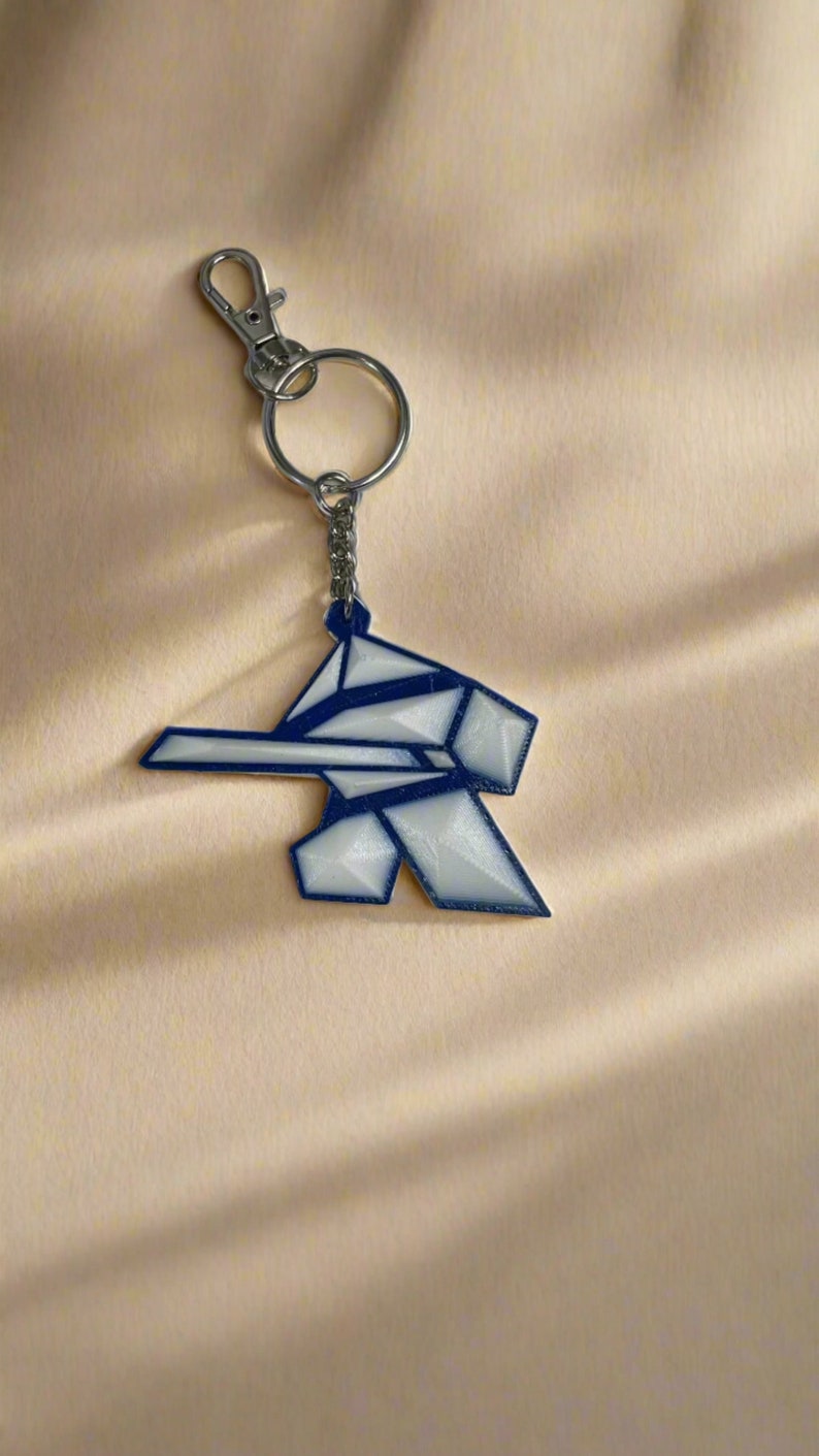 Customizable Geometric Warrior Keychain | 3D Printed | Customized ...