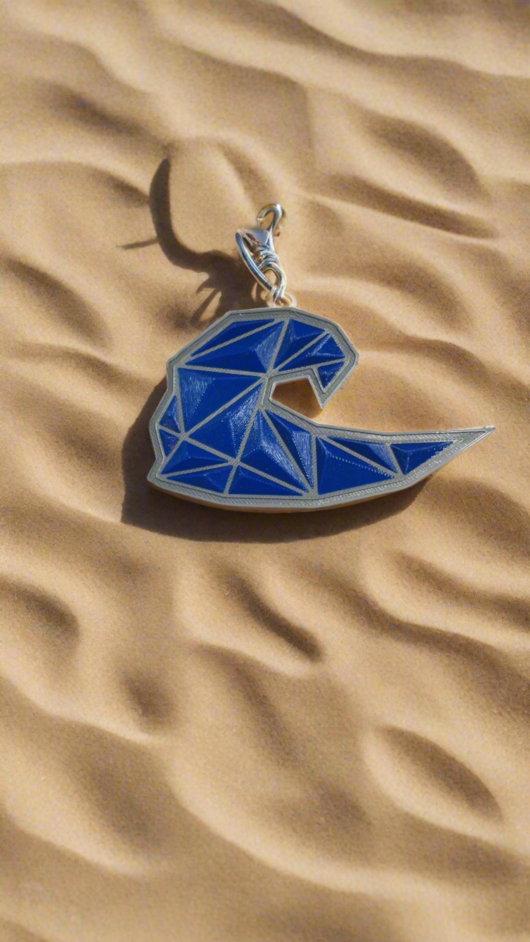 Personalized Geometric Wave Keyring – Custom Color Keychain, Unique Bag ...