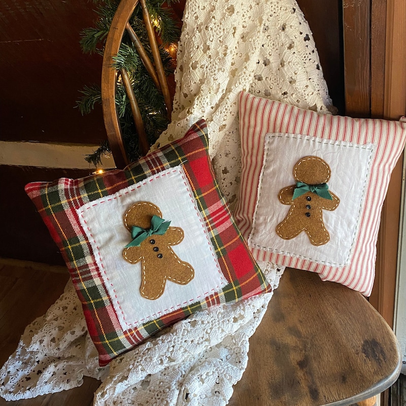 Gingerbread Man Pillow - Etsy