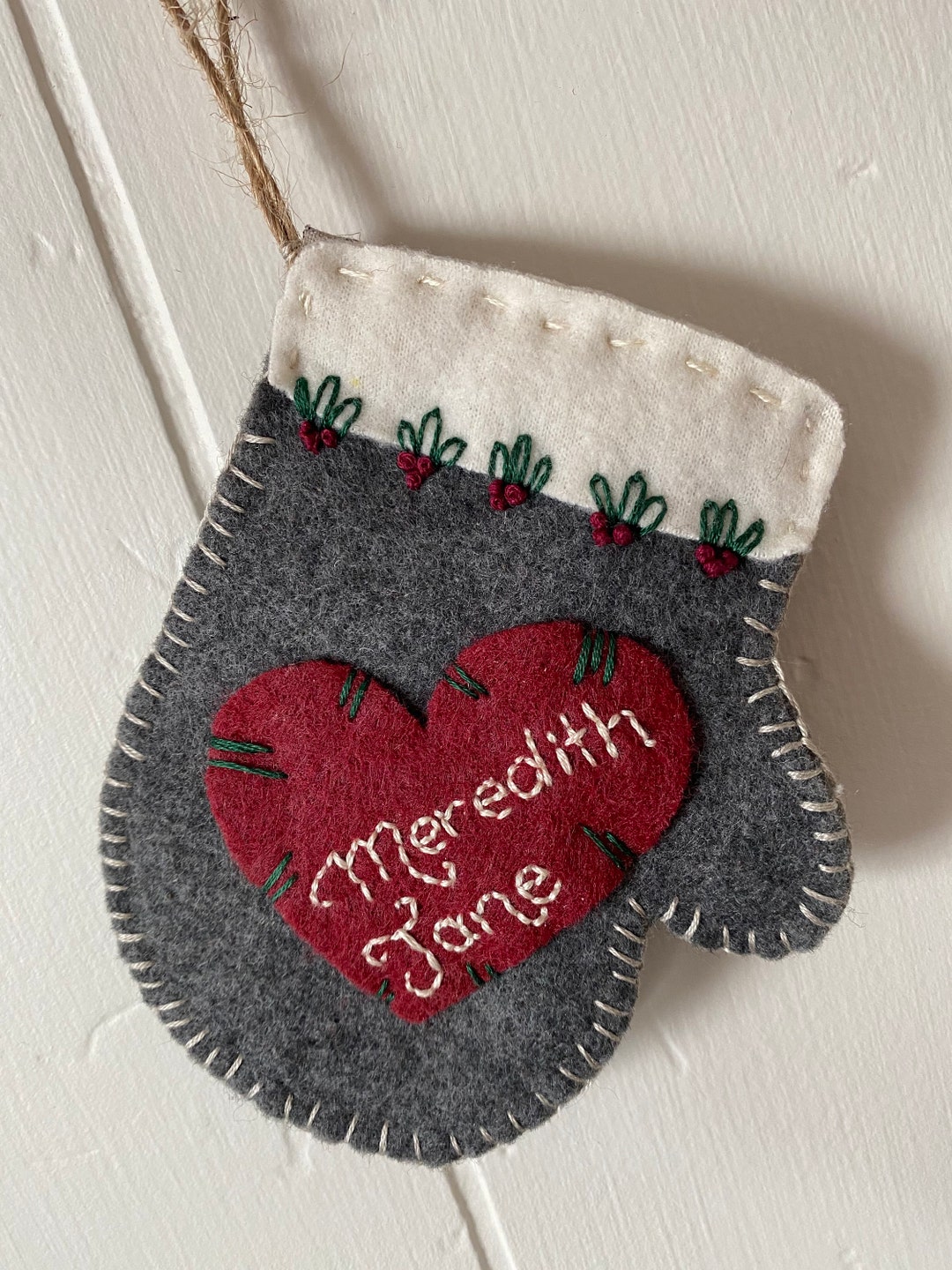 Personalized Mitten Ornament - Etsy