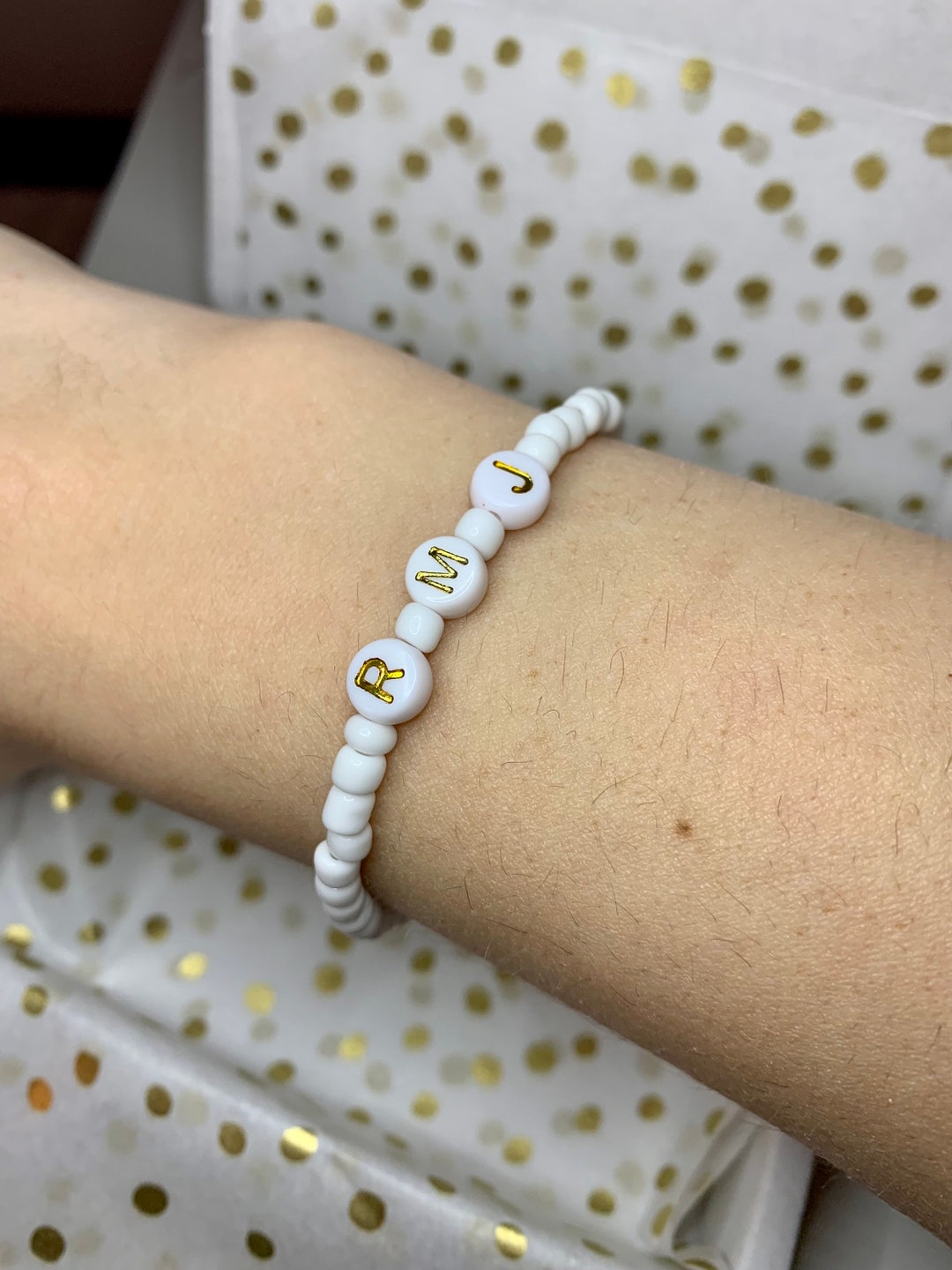 Initial Bracelet, Letter Bracelet, Custom Name Bracelet With Initials ...