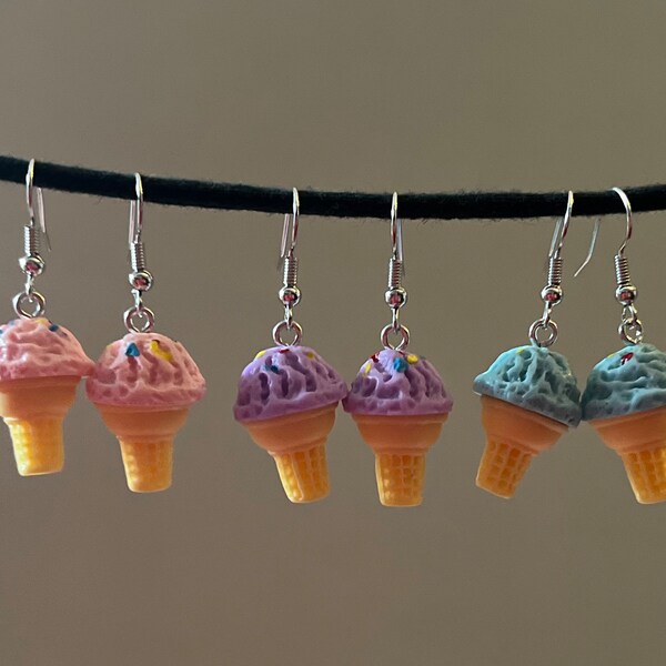 Ice Cream Earrings - Etsy