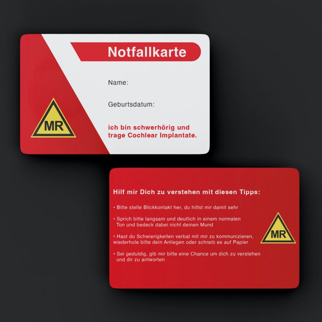 Cochlear Implant Awareness Card - Etsy