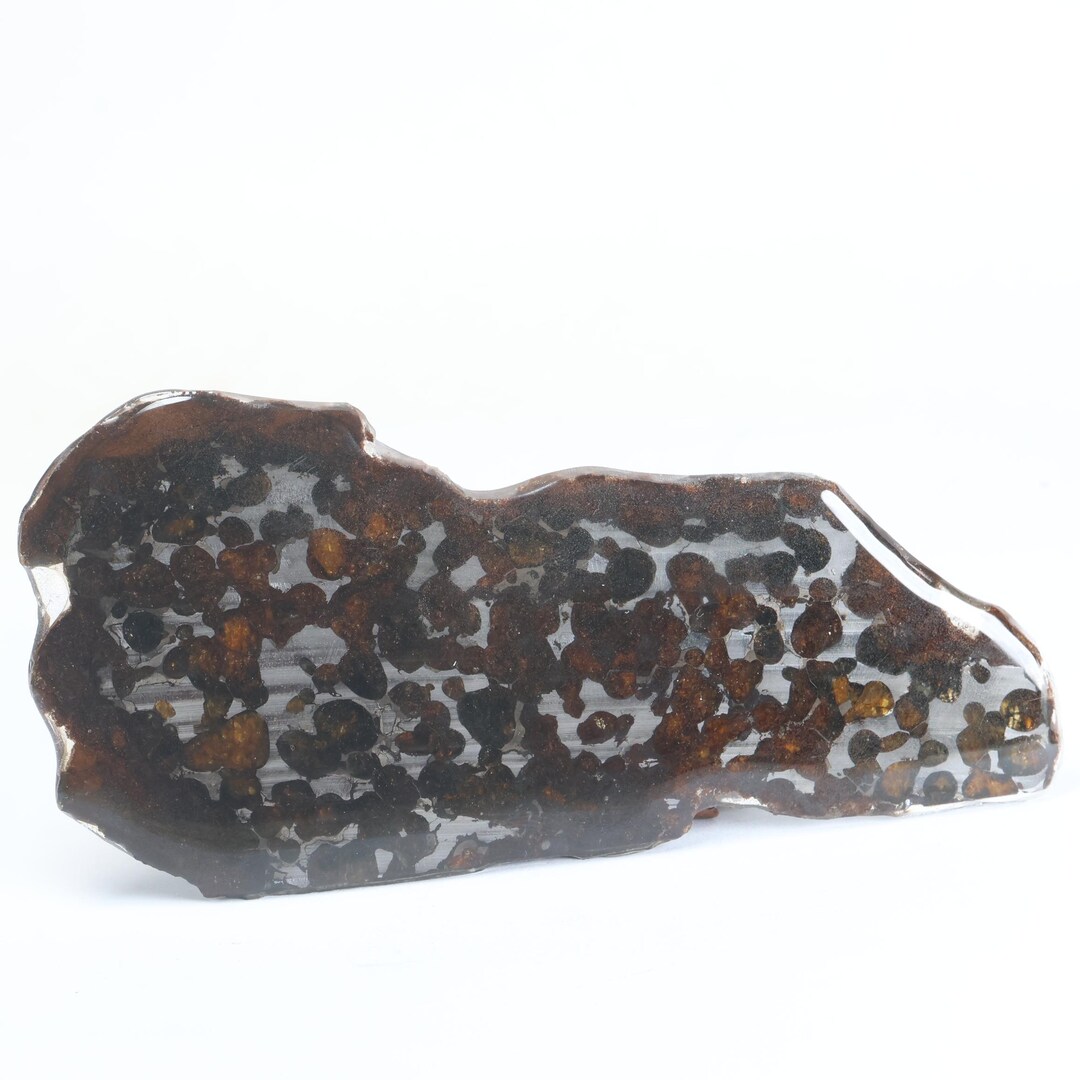 94.8g Kenya Pallasite Meteorite Slice , Natural Meteorite Slice, From ...