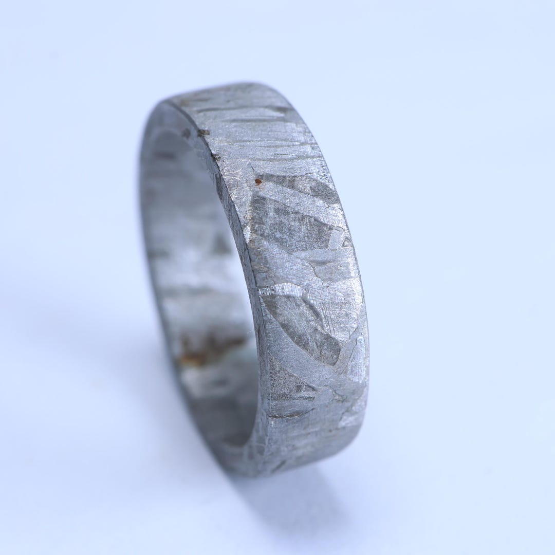 Meteorite Ring（us Size 9 1/2 Ring）natural Meteorite Carved Ring ...