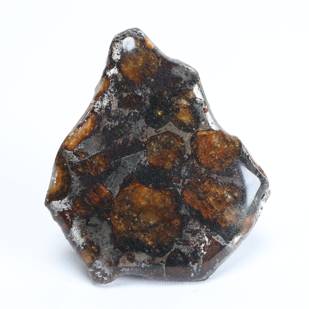 9g Kenya Pallasite Meteorite Slice , Natural Meteorite Slice, From ...