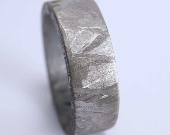 Meteorite Ring（us Size 12 1/2 Ring）natural Meteorite Carved Ring ...