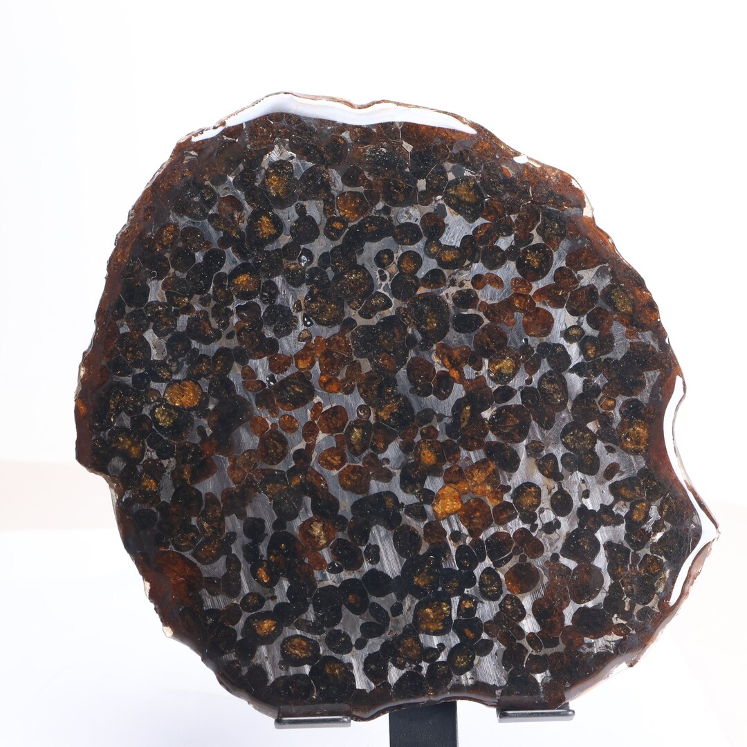 156g Kenya Pallasite Meteorite Slice , Natural Meteorite Slice, From ...