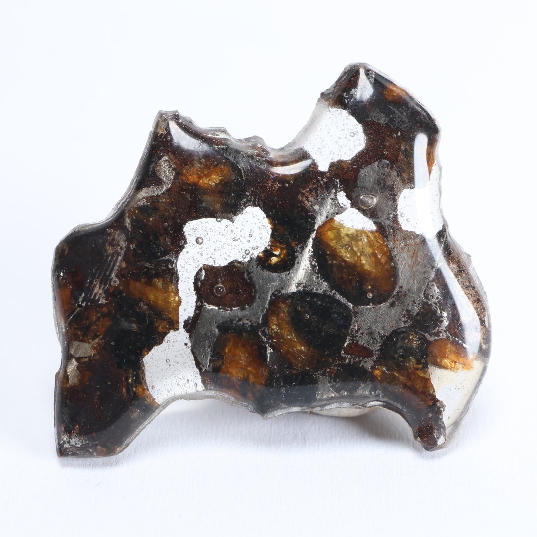 7g Kenya Pallasite Meteorite Slice , Natural Meteorite Slice, From ...
