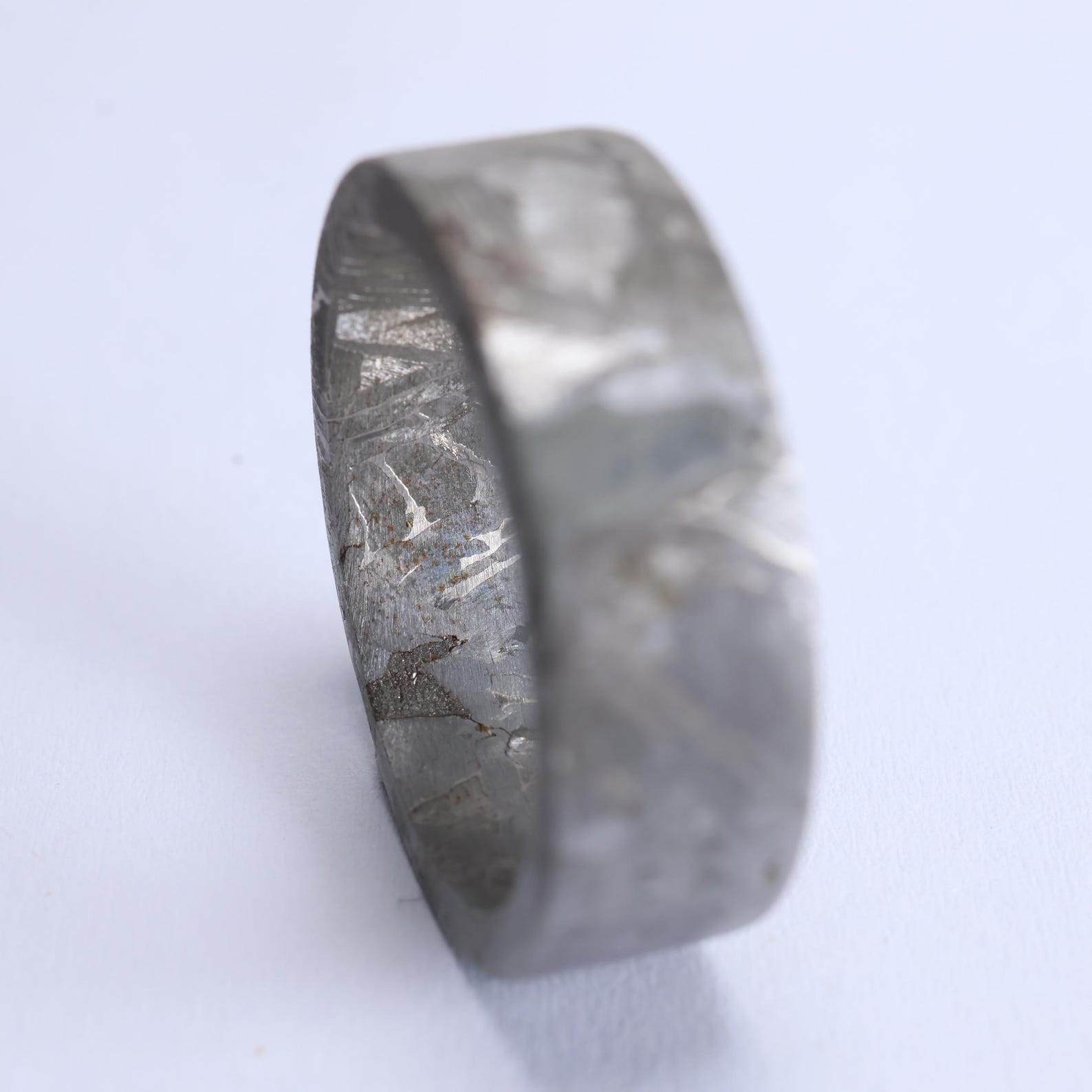 Meteorite Ring（us Size 12 1/2 Ring）natural Meteorite Carved Ring ...