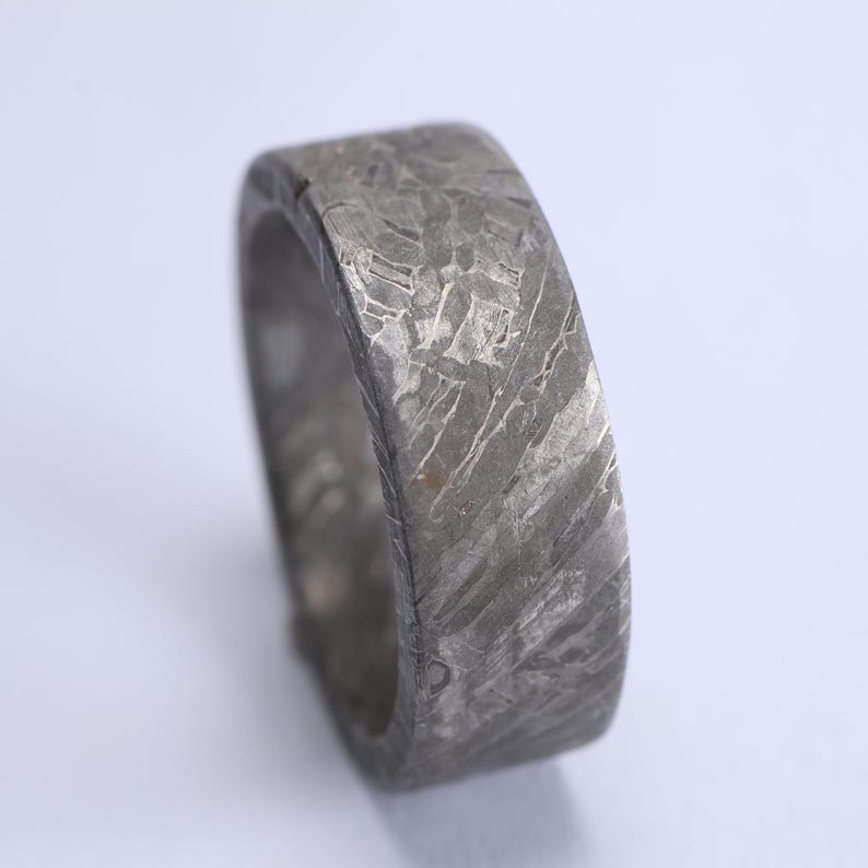 Meteorite Ring（us Size 10 Ring）natural Meteorite Carved Ring ...