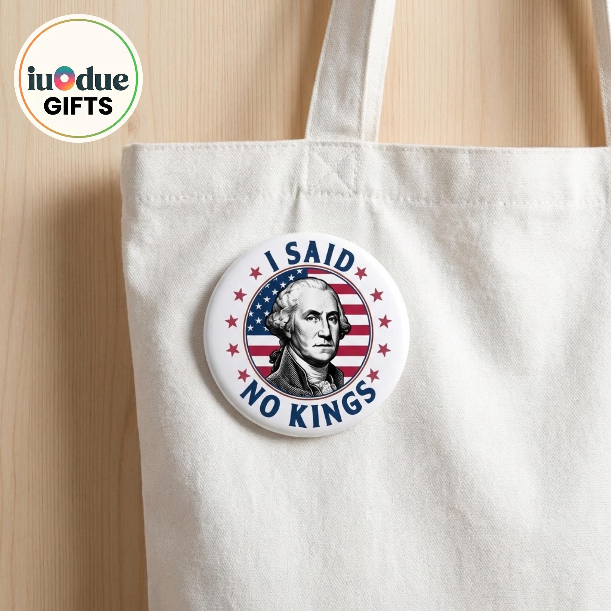 Anti Trump Pin, I Said No Kings Washington Button Pin,patriotic Anti ...