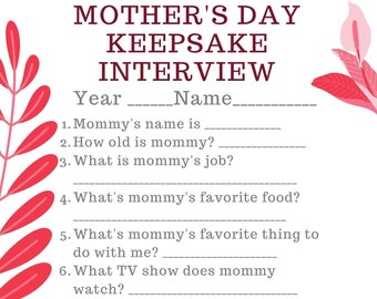 Father's Day Keepsake Interview Printable Fathers Day Printable ...