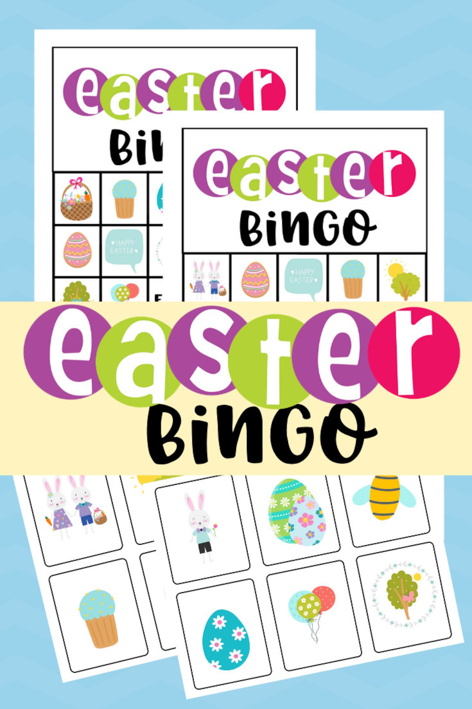 Easter Bingo Game Printable Easter Bingo, Printable Easter Games ...