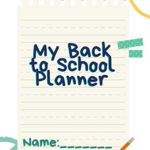Back to School Planner for Kids Printable Homework Checklist Before ...