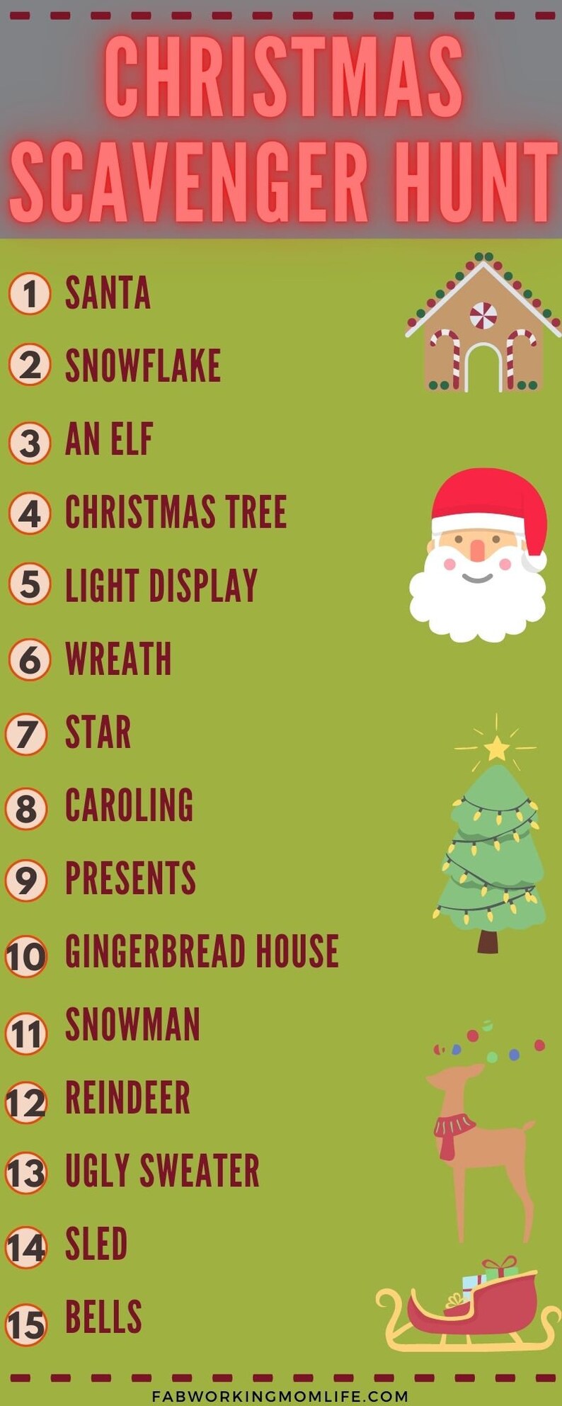 Dear Santa Printable Letter to Santa Claus Christmas Scavenger Hunt ...