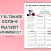 My Ultimate Coping Playlist Worksheet for Teens. Mental Health ...