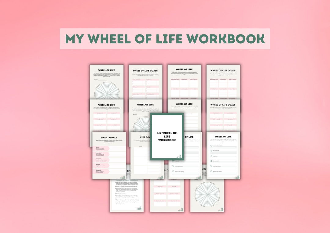 My Wheel of Life Workbook (14 Pages). Mental Health Printable, Therapy ...