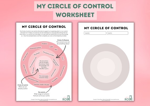 My Circle of Control Worksheet for Teens. Mental Health - Etsy UK