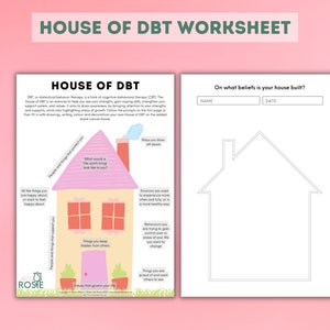 House of DBT Model With Worksheet. DBT and CBT for Teens and Kids ...