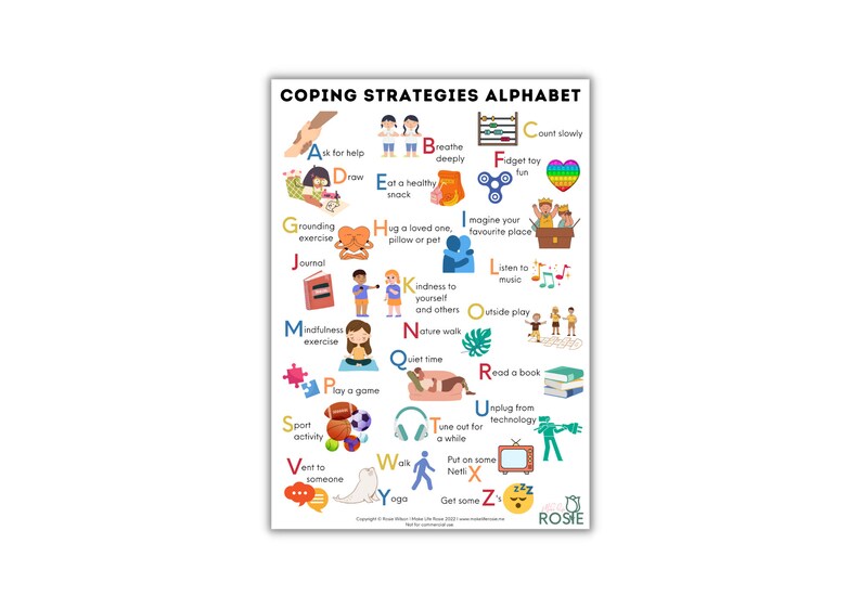 Coping Strategies Alphabet for Teens and Kids to Support Emotional ...