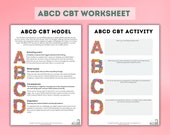 ABCD CBT Model With Worksheet. Cognitive Behaviour Therapy for - Etsy