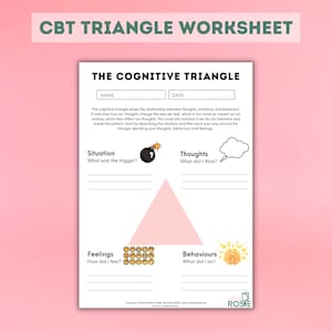 Cognitive Behaviour Therapy Worksheet, CBT for Teens and Kids, the ...