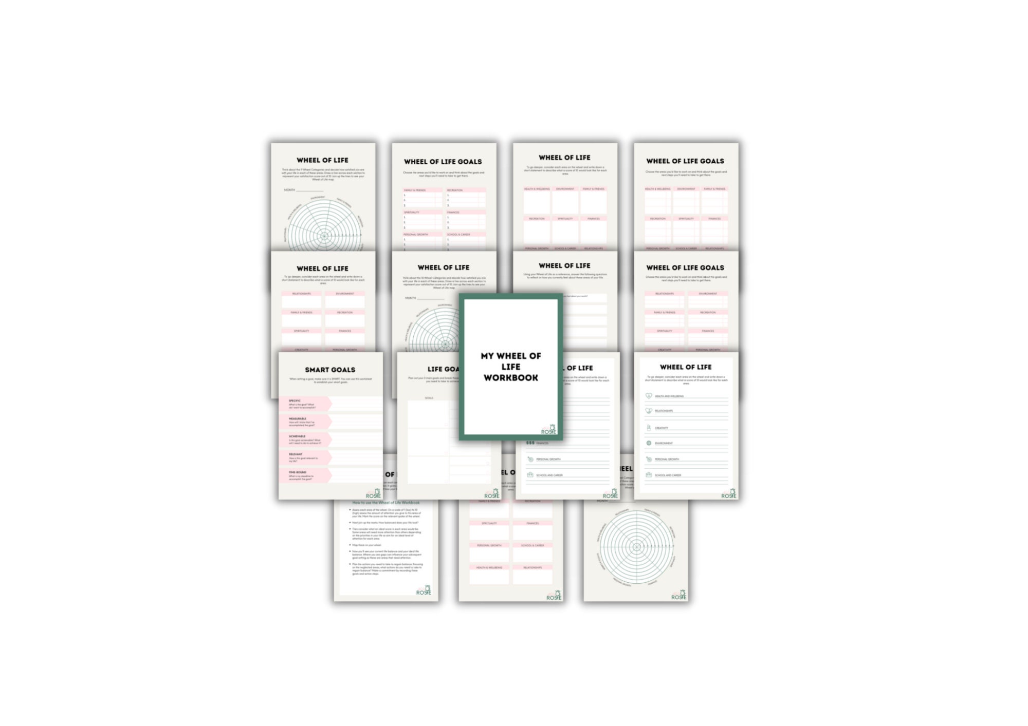 My Wheel of Life Workbook 14 Pages. Mental Health Printable, Therapy ...