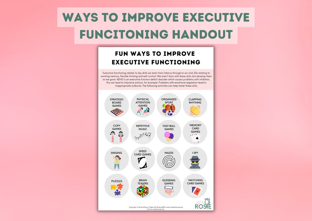 ADHD an Improving Executive Functioning Handout for Teens. Mental ...