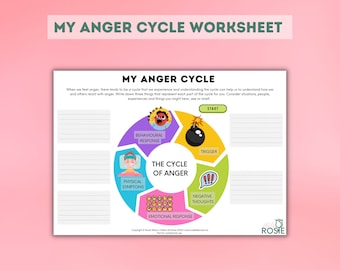 Anger Worksheets for Kids - Etsy