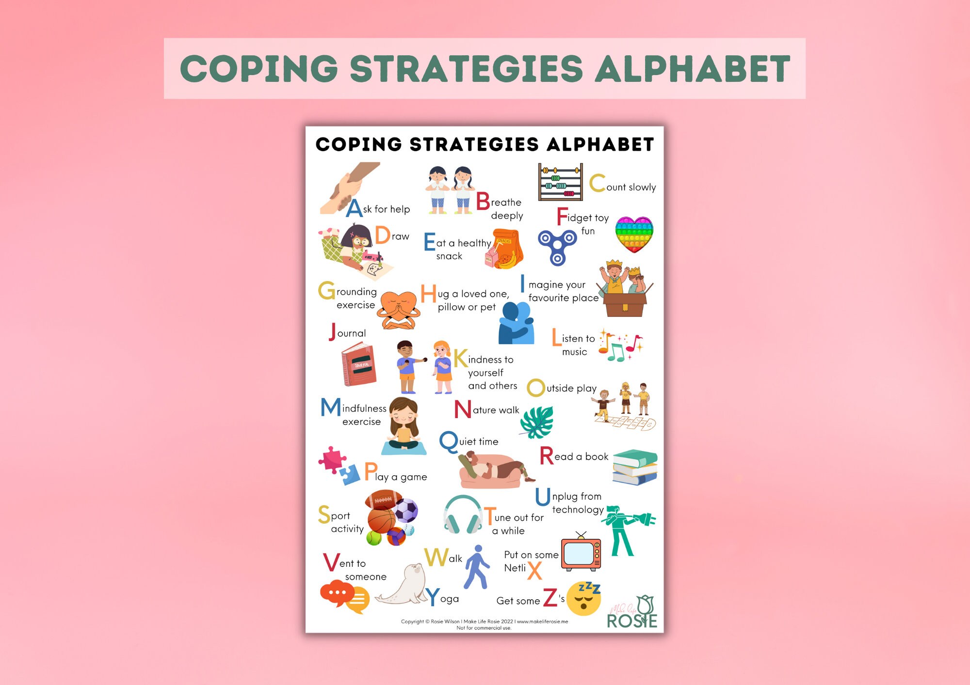 Coping Strategies Alphabet for Teens and Kids to Support Emotional ...