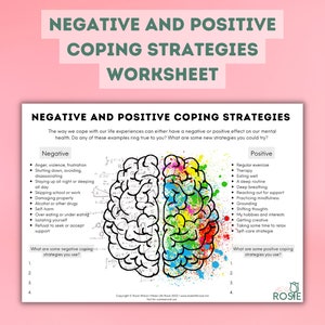 Negative and Positive Coping Strategies Worksheet for Teens. Trauma ...